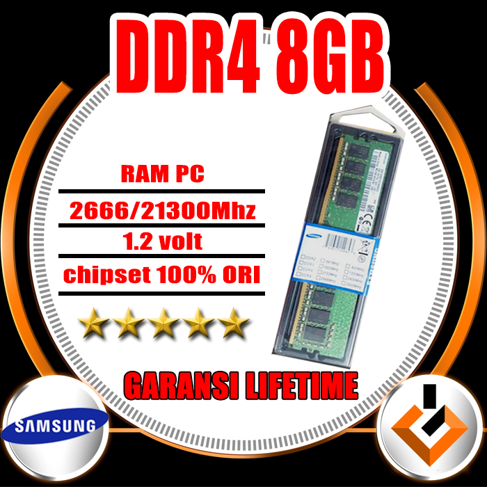 Jual RAM MEMORY PC DDR4 8GB 2133 2400 2666 RAM PC GAMING DDR4 | Shopee ...