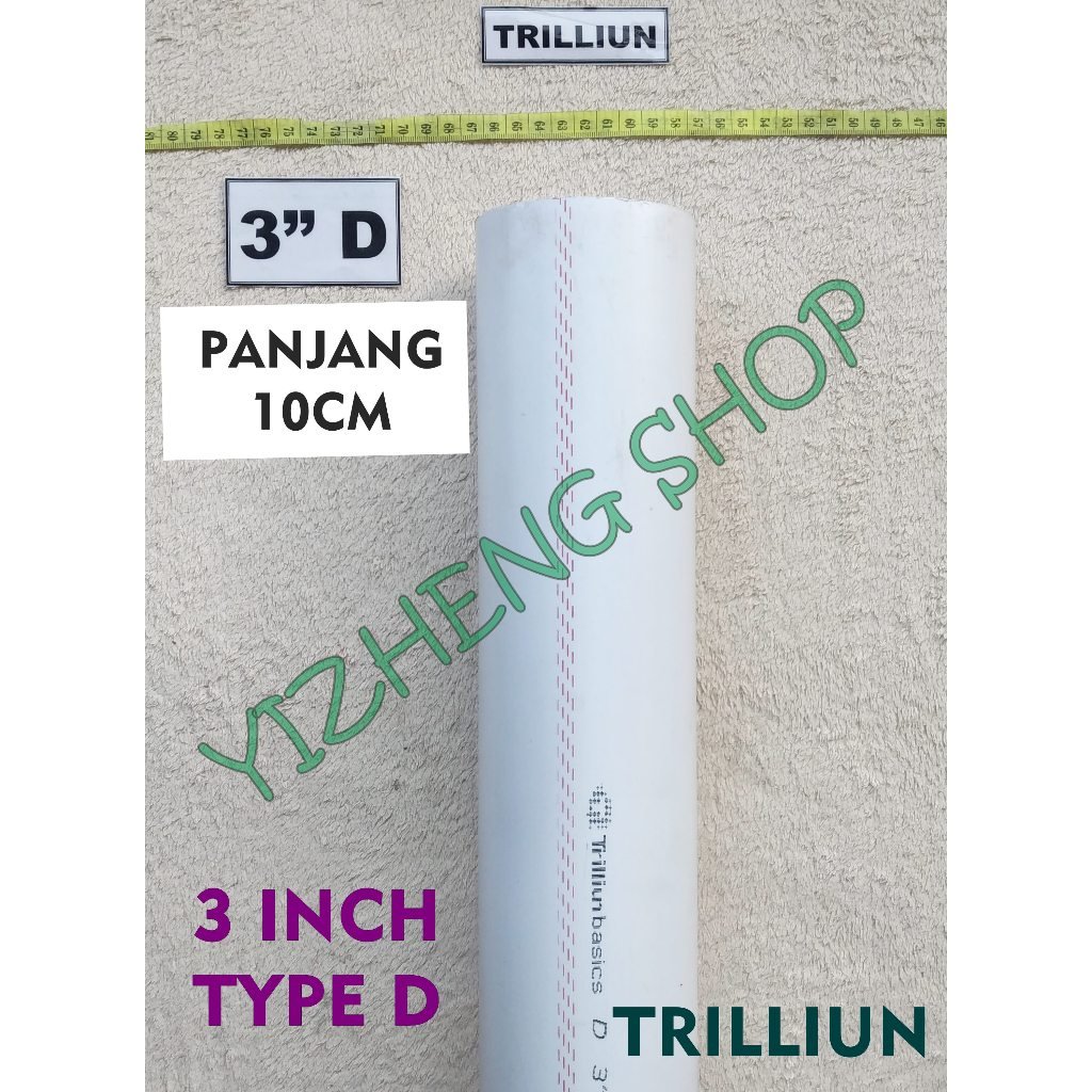 Jual PIPA PVC 3 INCH TYPE D PUTIH PANJANG 10 CM | Shopee Indonesia