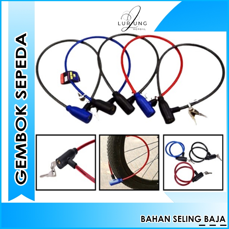 Jual Kunci Gembok Sepeda Anti Maling Polygon Ontel Kabel Kawat Untuk ...