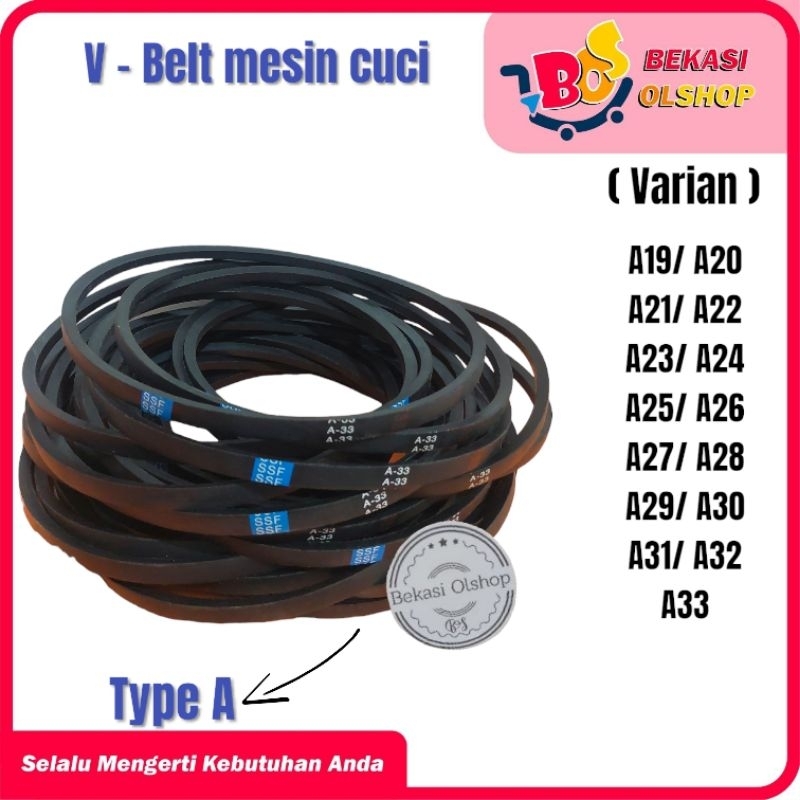 Jual VANBELT MESIN CUCI TYPE A A19/ A20/ A21/ A22/ A23/ A24/ A25/ A26 ...