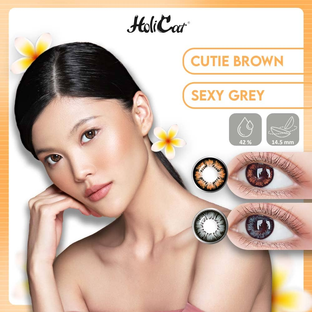 Jual Geolica Holicat Softlens Cutie Brown & Sexy Grey | Shopee Indonesia