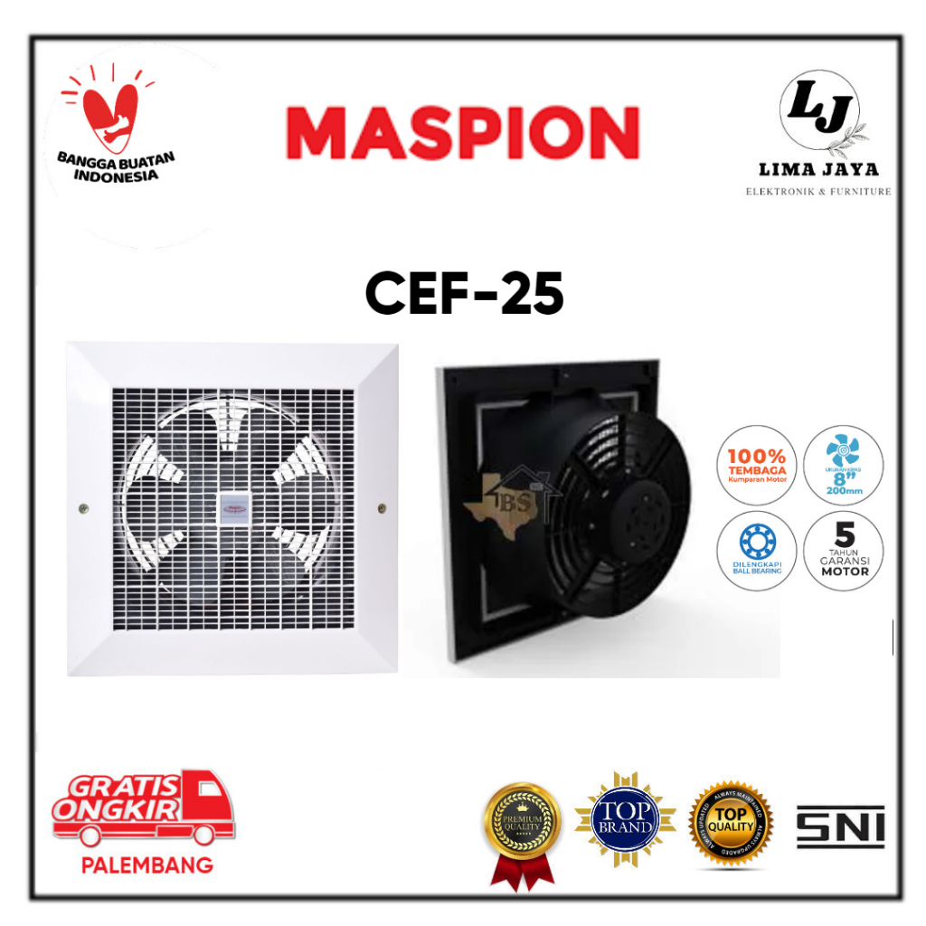 Jual Exhaust Fan Maspion CEF 25 Hexos Plafon Kipas Angin Dapur 10 inch ...