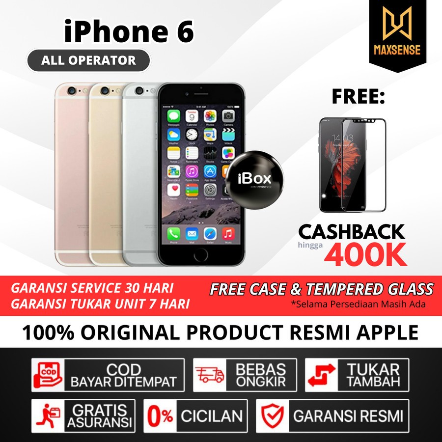 Jual iPhone 6 128GB 64GB 16GB Fullset Second Original | Shopee Indonesia
