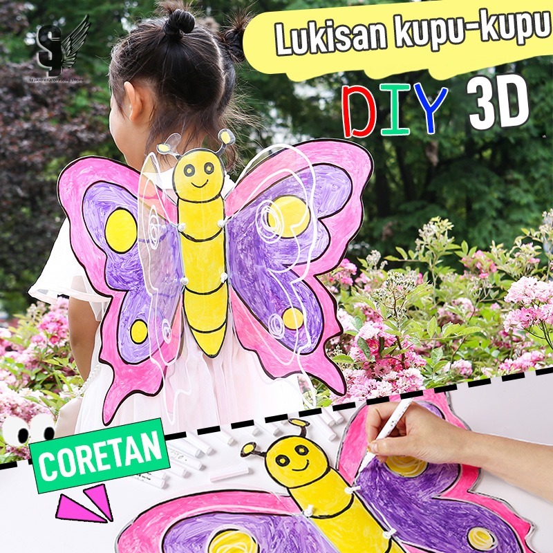 Jual SEJAHTERA SELALU - Seni Mewarnai Gambar Sayap Kupu Kupu Anak Tema ...