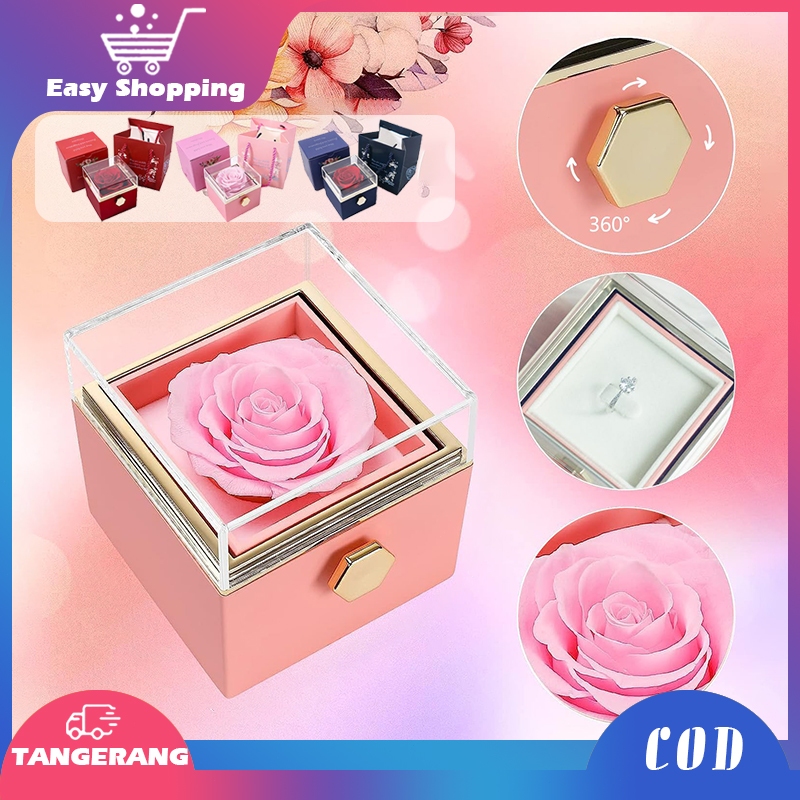Jual Ring Box Box Cincin Nikah Lamaran Hidden Rotating Jewelry Box ...