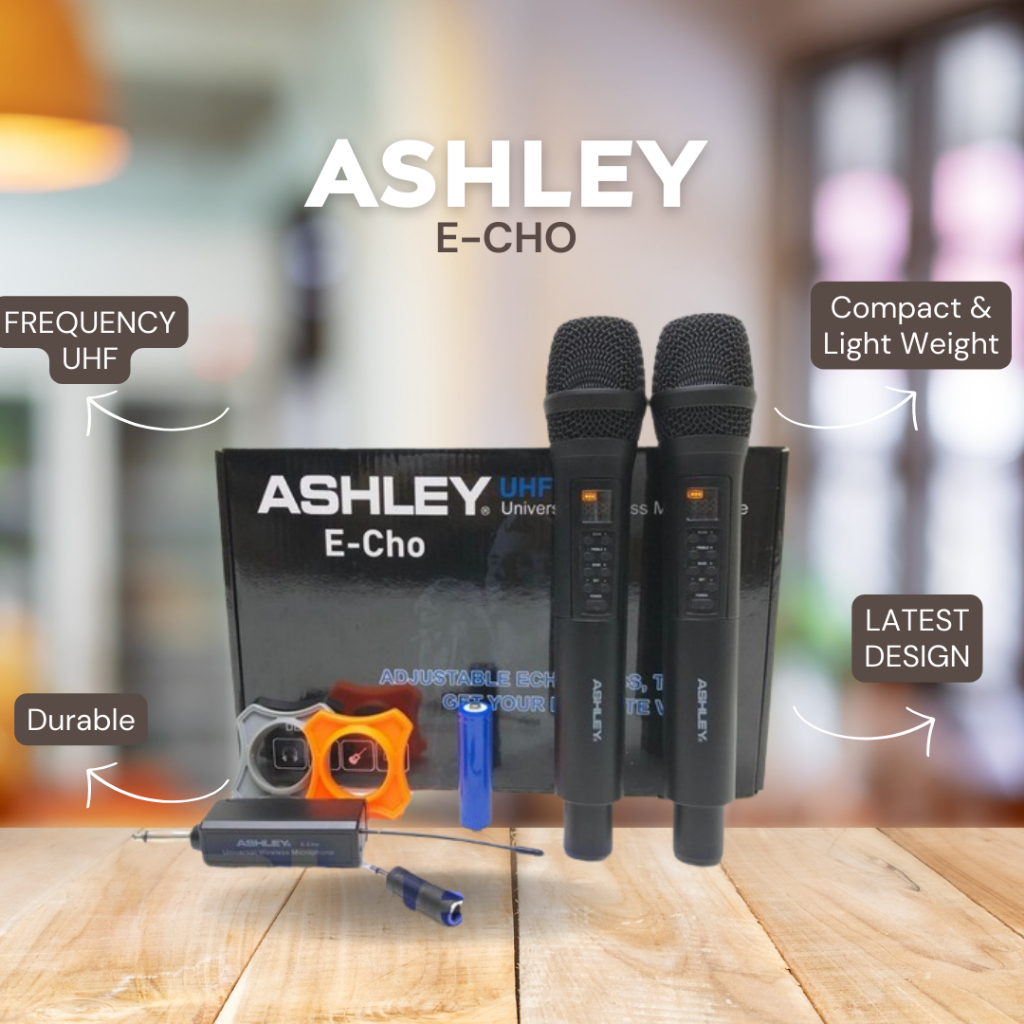 Jual MIC WIRELESS ASHLEY E-CHO / ASHLEY E CHO / ASHLEY ECHO DISPLAY ...