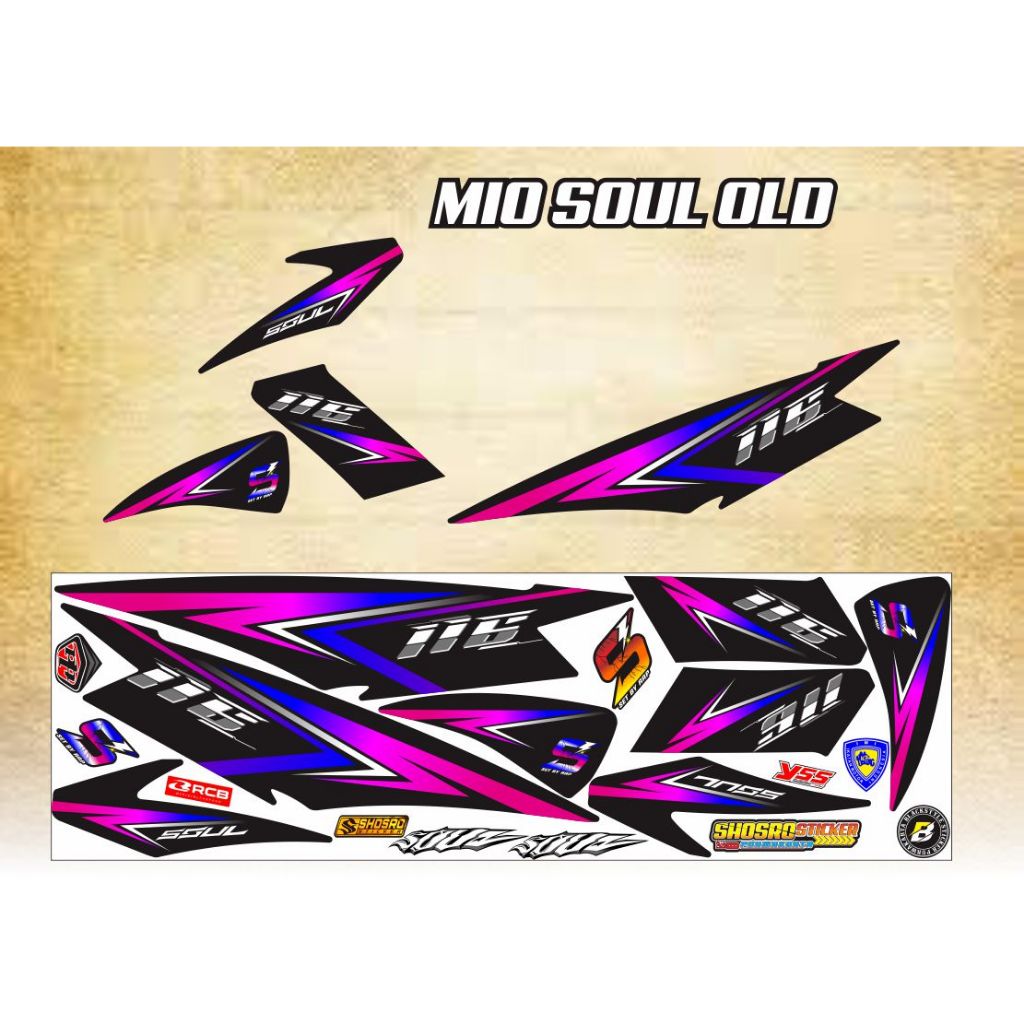 Jual Stiker Striping Mio Soul karbu Lama Old 2007-2012 Yamaha Variasi ...