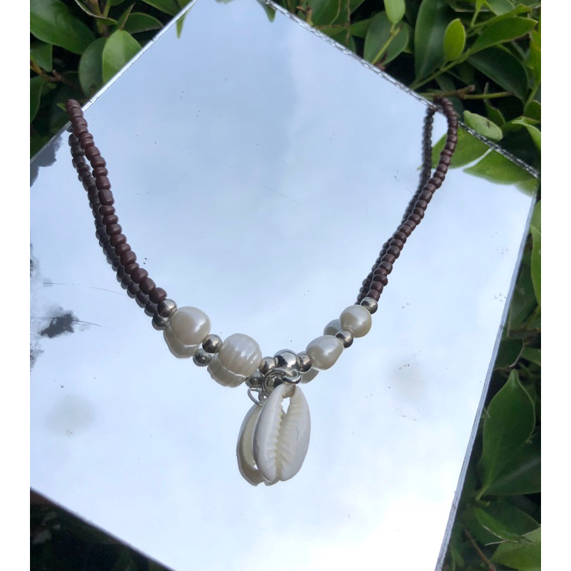 Jual Kalung Kerang Mutiara Manik Bohemian style | Shopee Indonesia