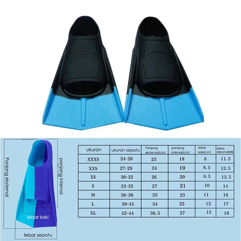 Jual Kaki Katak Silicone Fin Renang Diving Sepatu Kaki Katak Fin Diving ...