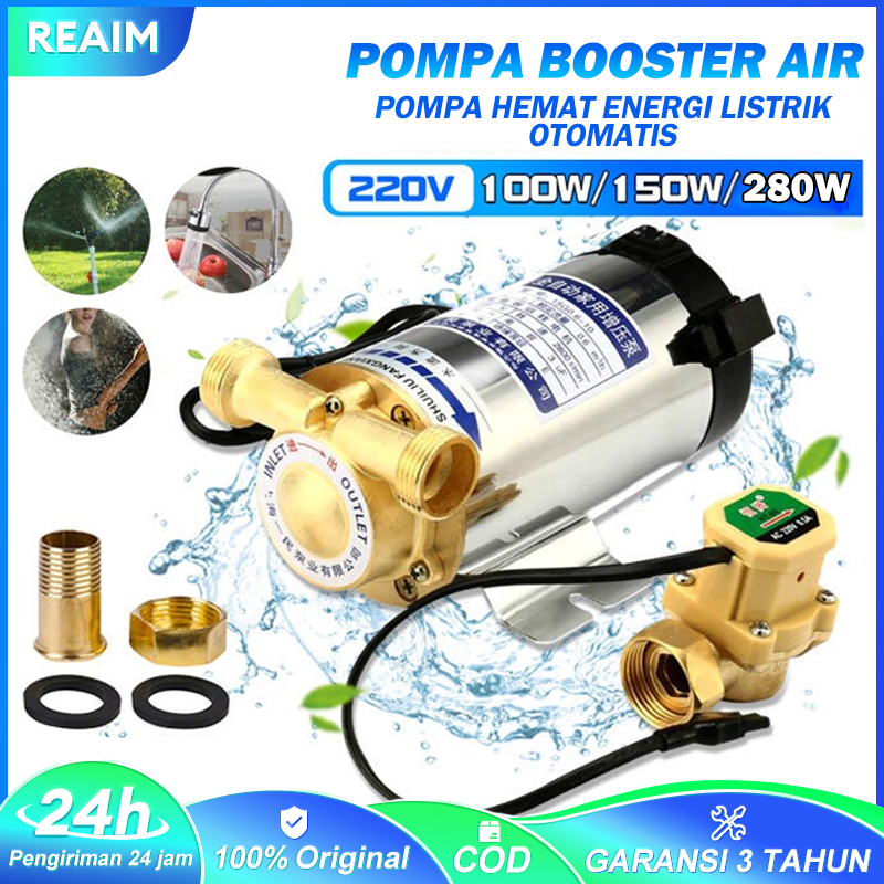 Jual Reaim Pompa Pendorong Tekanan Air Booster Pump 220V Pompa booster ...