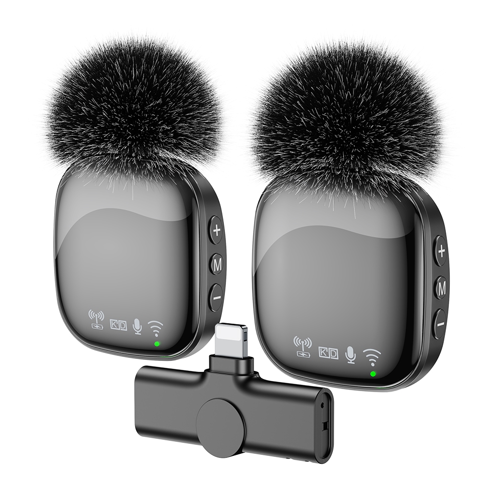 Jual Wireless Microphone Professional Wireless 2 Mikrofon untuk HP DSLR ...