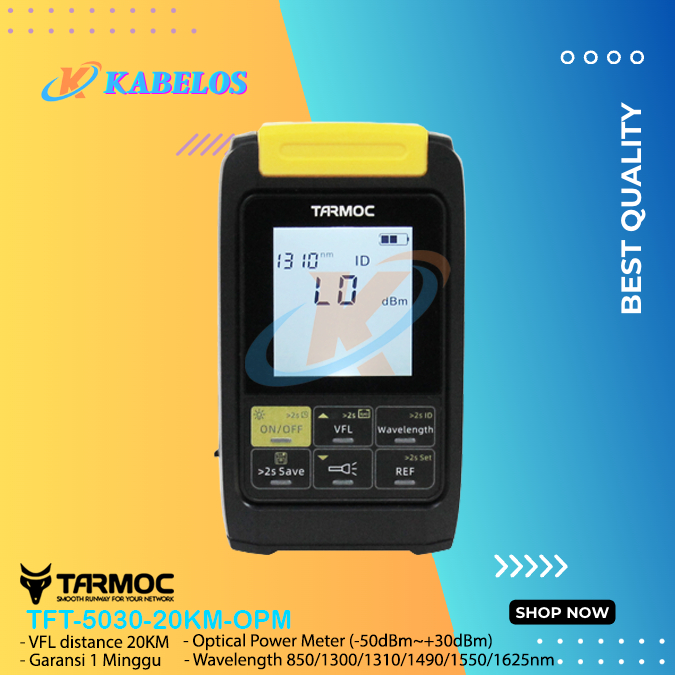 Jual Tarmoc TFT-5030-20KM-OPM |Mini OPM -50~+30dB |VFL | LAN Tester ...