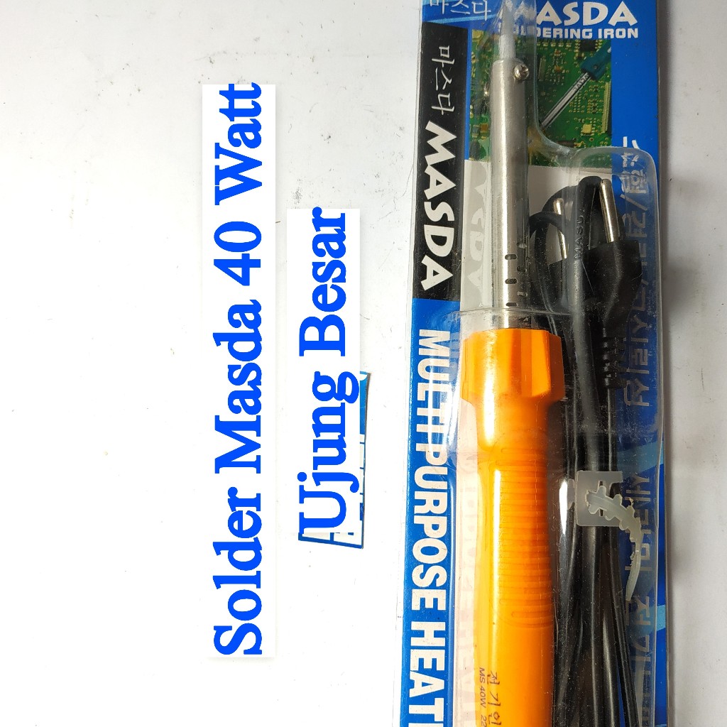 Jual Solder Masda MS 40 Watt yellow Ujung Besar | Masda Solder 40 Watt ...