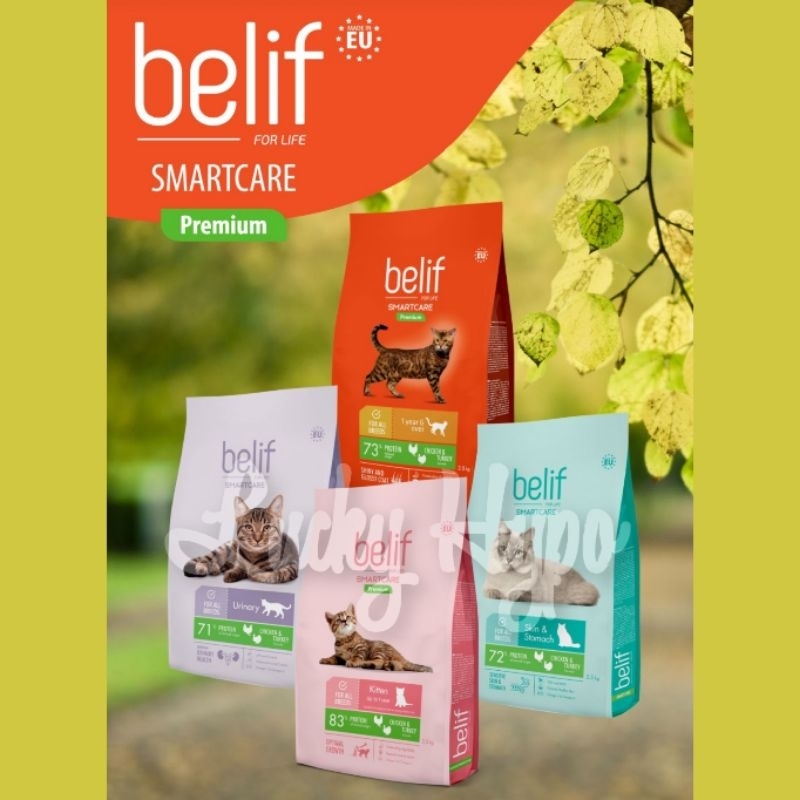 Jual BELIF Cat Food Kitten Adult 3kg 2,5kg Urinary Sensitive Skin ...