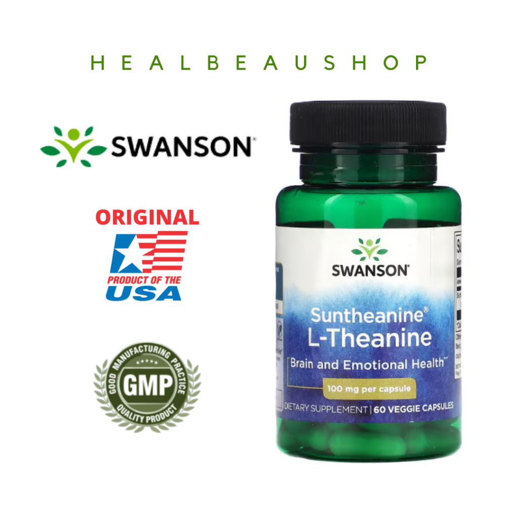 Jual Swanson L-Theanine 100mg 60caps Vitamin Otak Stress Support Calm ...