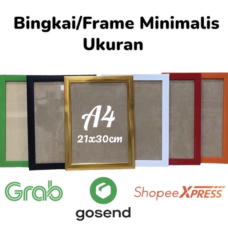 Jual Ready FRAME A4 21x3CM BINGKAI A4 DENGAN KACA HIASAN DINDING HIGH ...