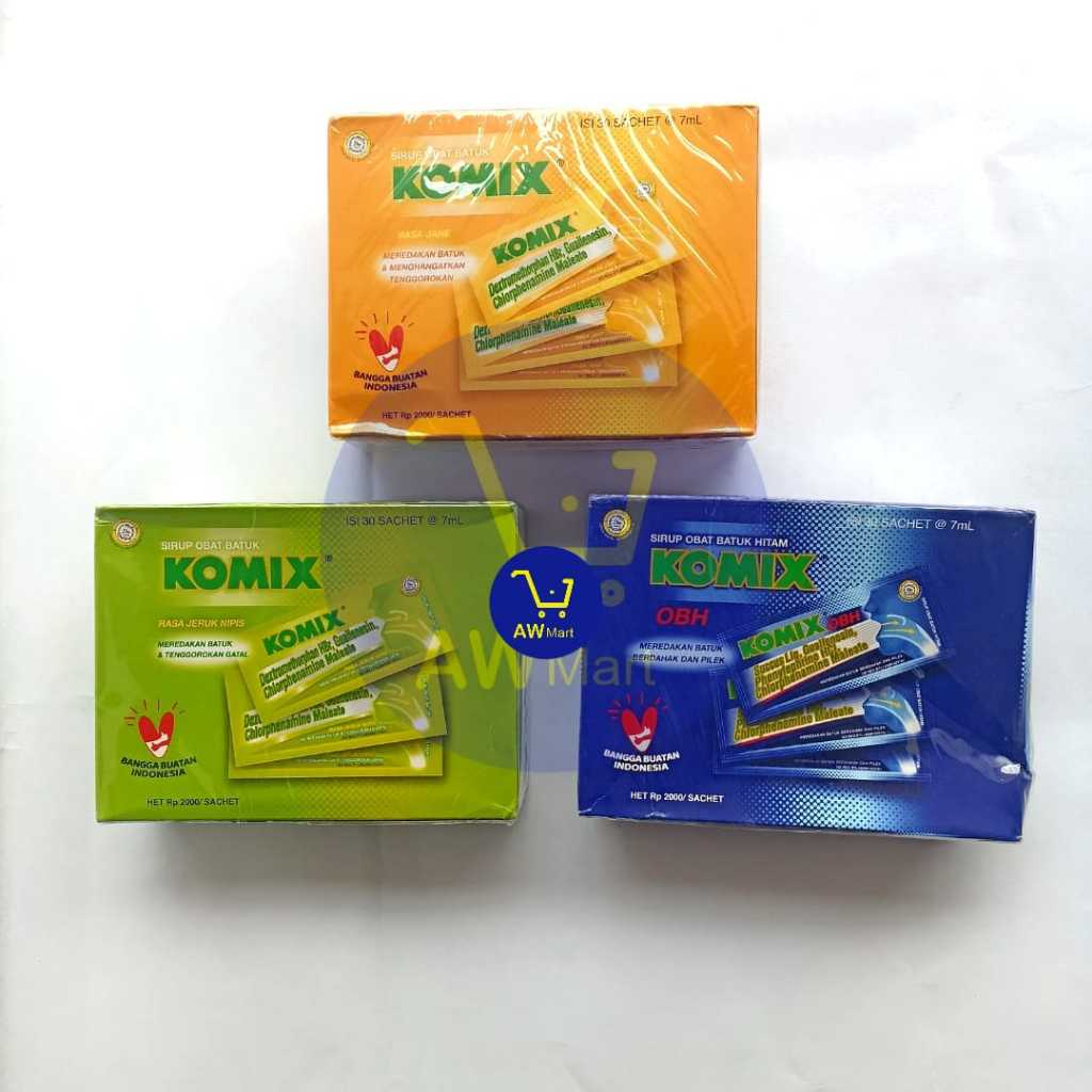 Jual KOMIX OBAT BATUK OBH PER BOX ISI ( 30 SACHET X 7ML ) - OBAT BATUK ...
