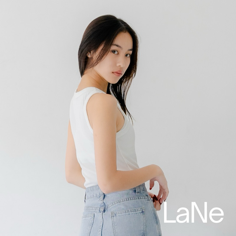Jual Lane Basic Halter Top Tanktop Rib Wanita Atasan Wanita