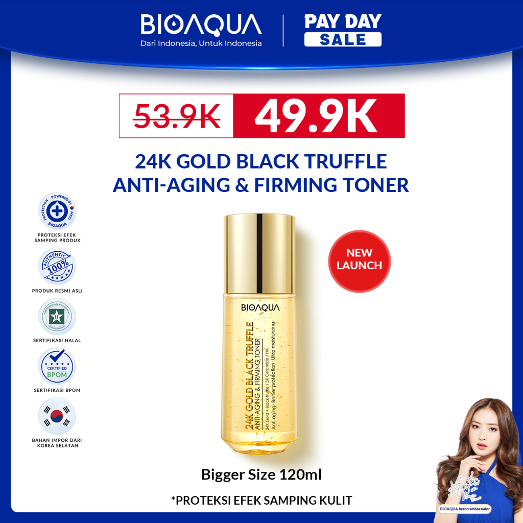 Jual BIOAQUA 24K Gold Black Truffle Anti-Aging & Firming Toner 120ml ...