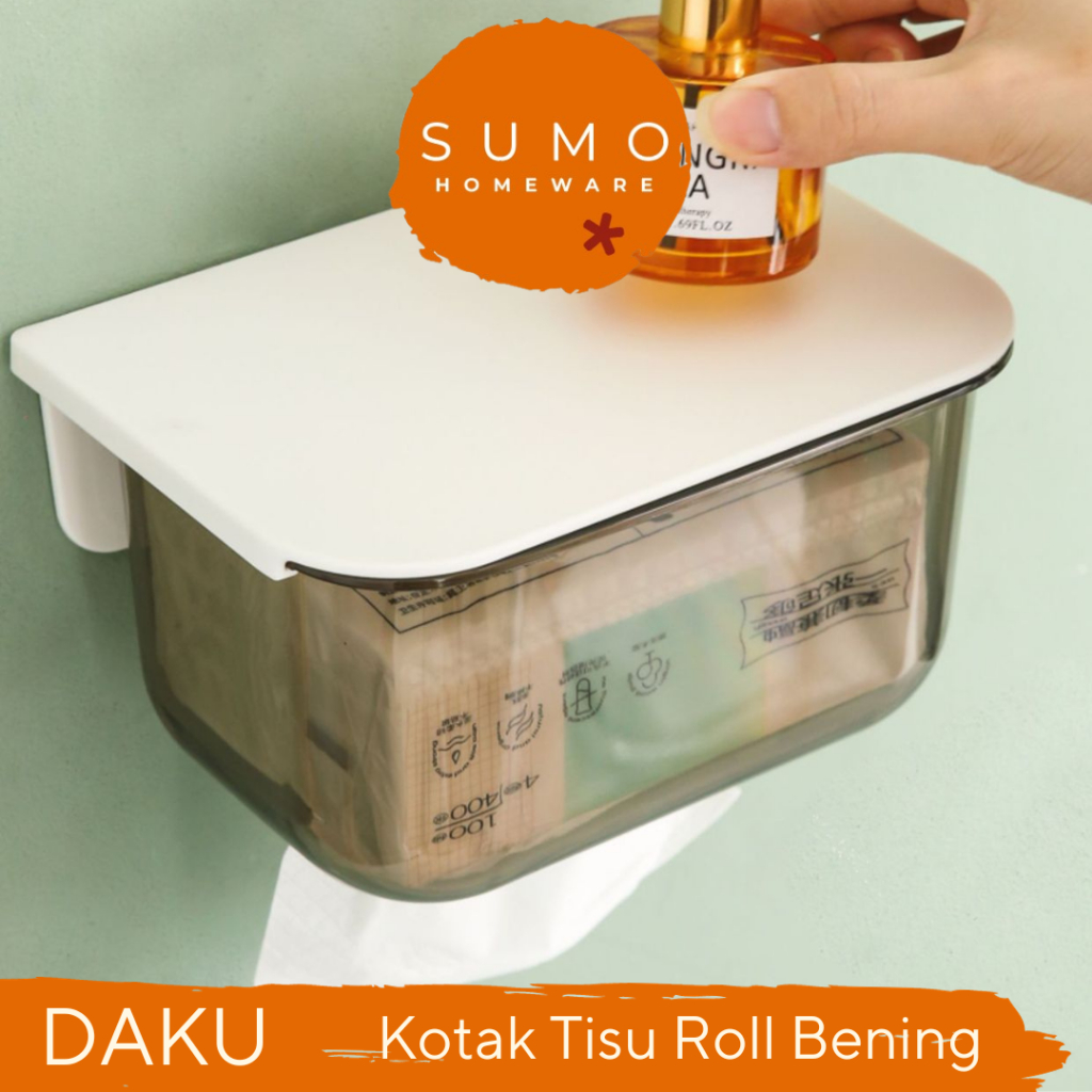 Jual |SUMO| DAKU Tempat Tissue Gulung Bening Kotak Tisu Toilet Praktis ...