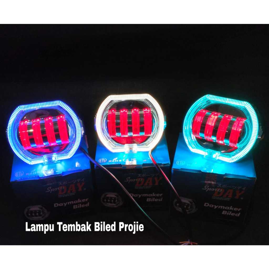 Jual Lampu tembak Biled Projie 4 LED 8D Plus Shroud 4.5 inch Projie ...