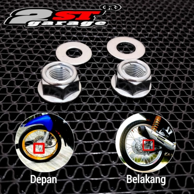Jual Mur Roda Depan Belakang Honda Supra X Revo Kharisma/ Mur Roda All ...