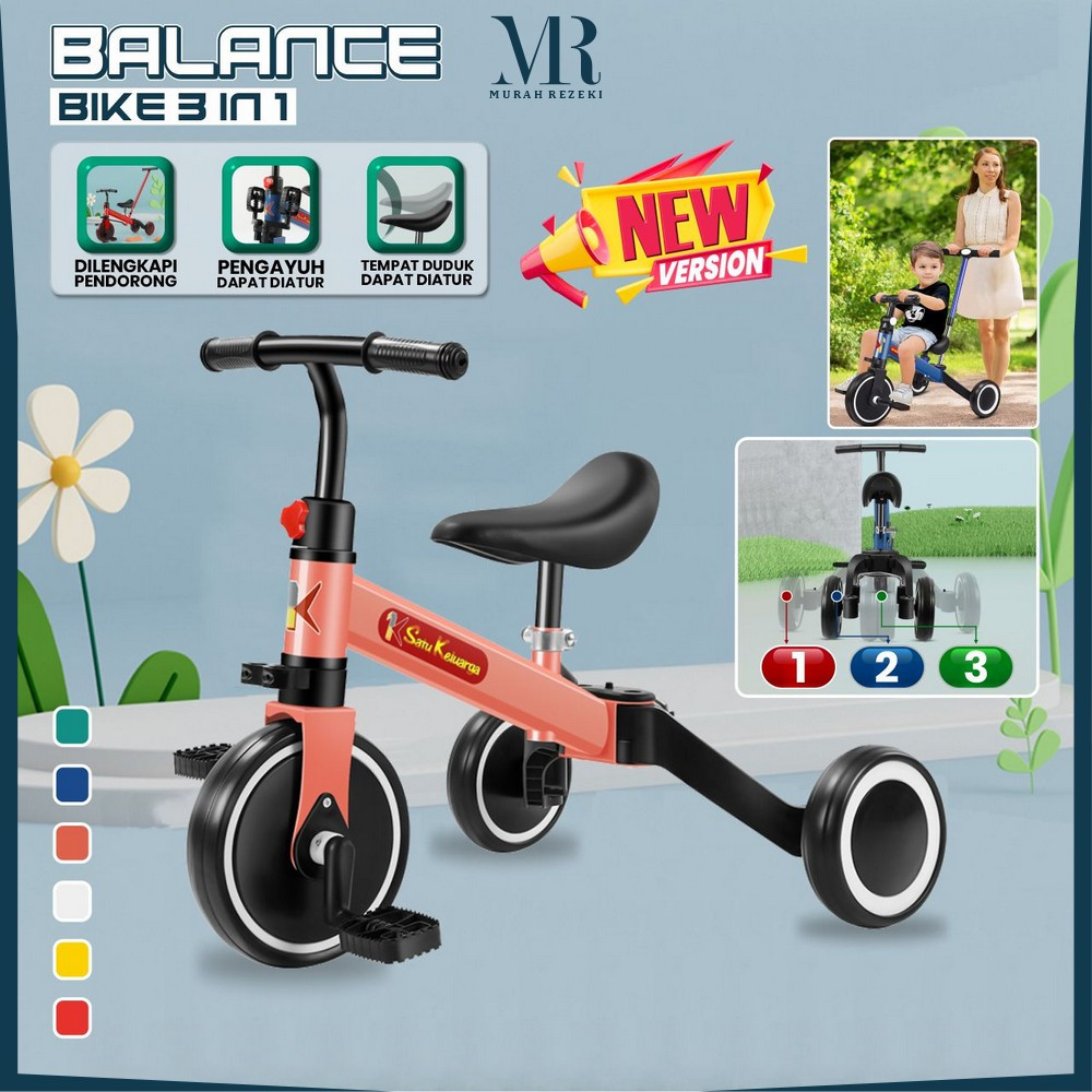 Jual Mainan Sepeda Anak Roda 3 Push Bike 2in1 Sepeda Keseimbangan Anak ...