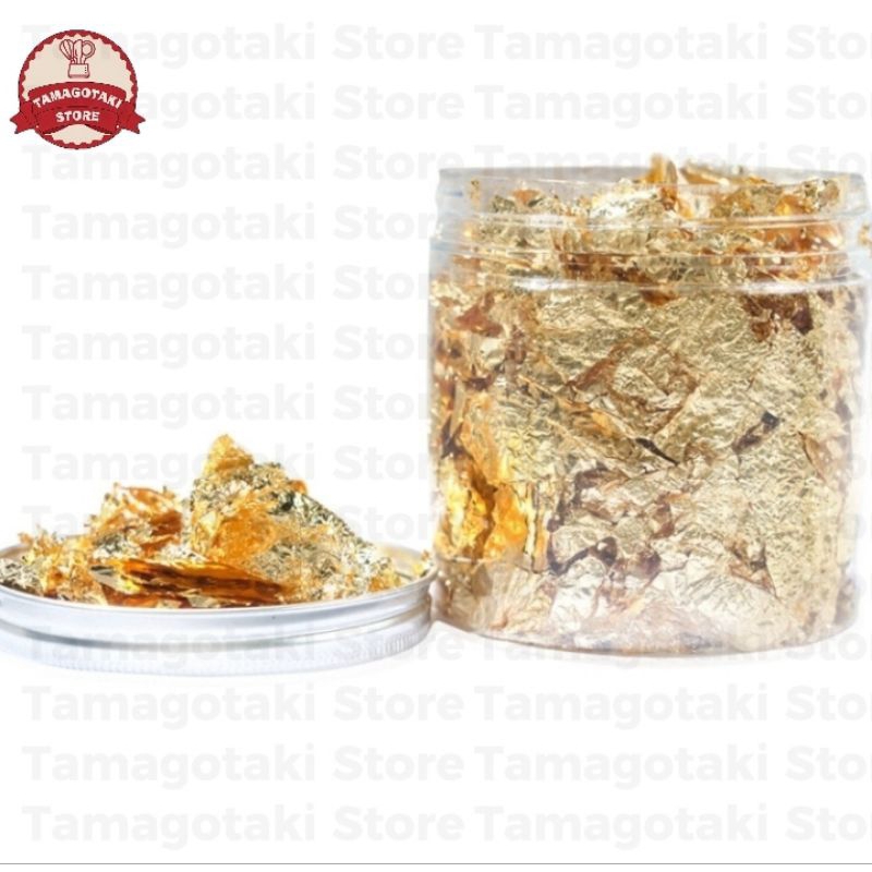 Jual Edible Flakes Gold & Silver Dekorasi Makanan Cake/Bakery/Birthday ...