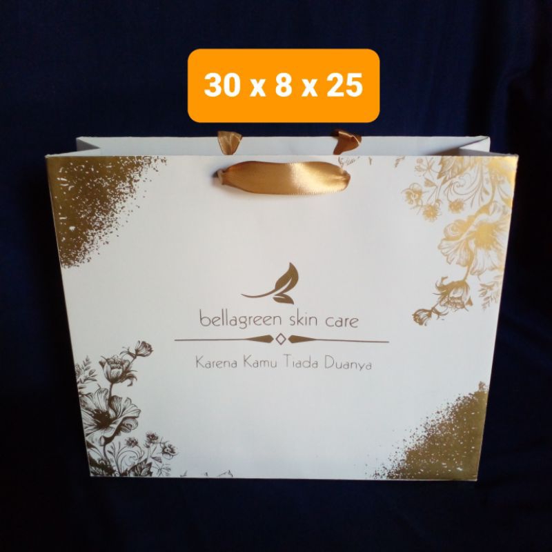 Jual PAPER BAG IVORY GLOSSY UK. 30 X 8 X 25 | Shopee Indonesia
