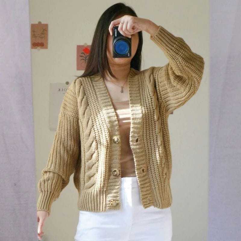 Jual CROP CABLE CARDY / Kardigan Cable Crop Olivia / Crop Outer Rajut Cable /Cardigan Rajut ...