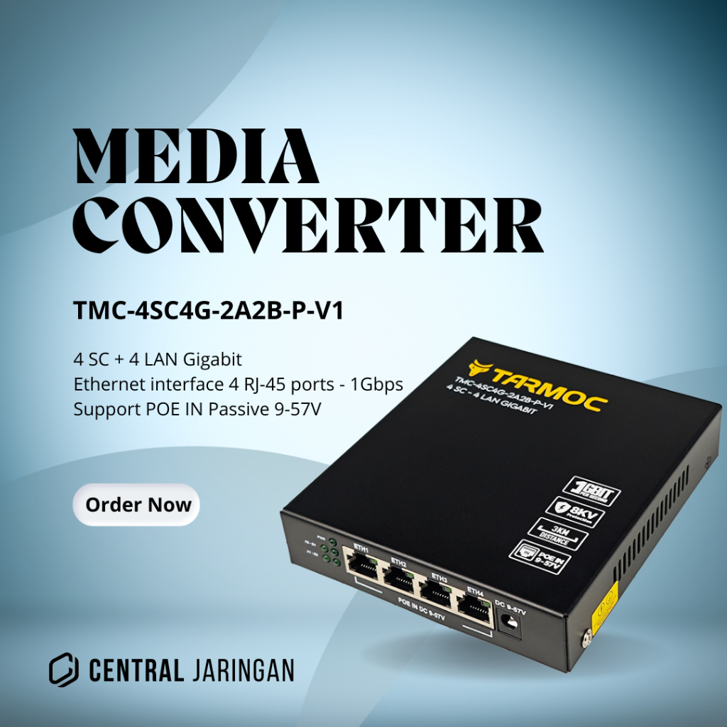 Jual Ethernet Fiber Switch 4SC 4G | Media Converter 4 FO 4 LAN Gigabit POE | Shopee Indonesia