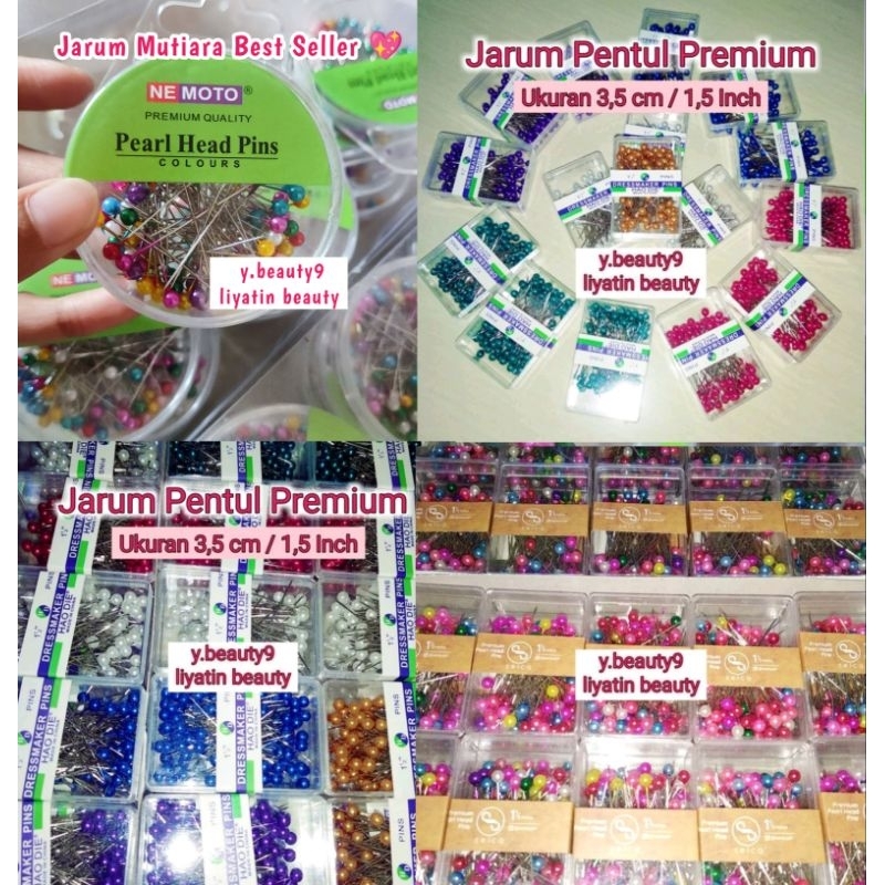 Jual Jarum Pentul Premium 3,5 cm atau 1,5 inch Jarum Mutiara Besar ...
