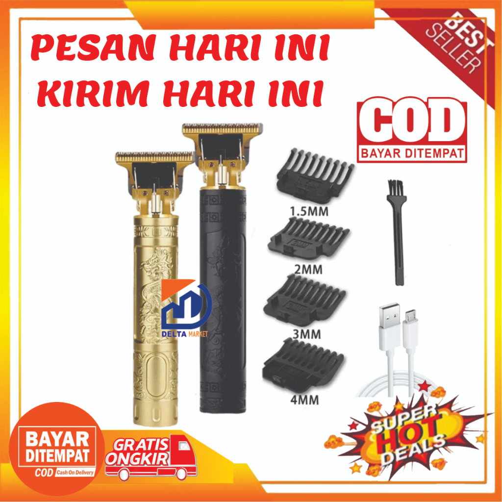 Jual Alat Mesin Cukur DRAGON VINTAGE T9 Potong Rambut Bulu Kumis Jenggot Listrik Hair Clipper ...