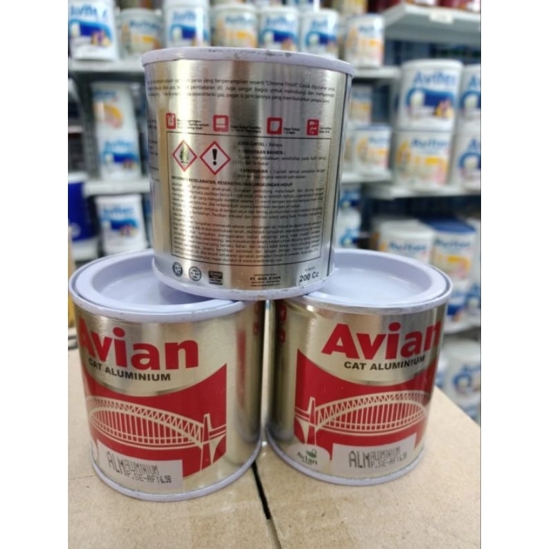 Jual Cat Besi dan Plastik Avian 200 cc Alumunium Silver Chrome Perak ...