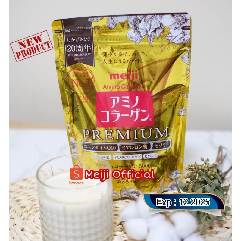 Jual New Meiji Amino Collagen Refill Japan Premium Original 196gr 28 day | Shopee Indonesia