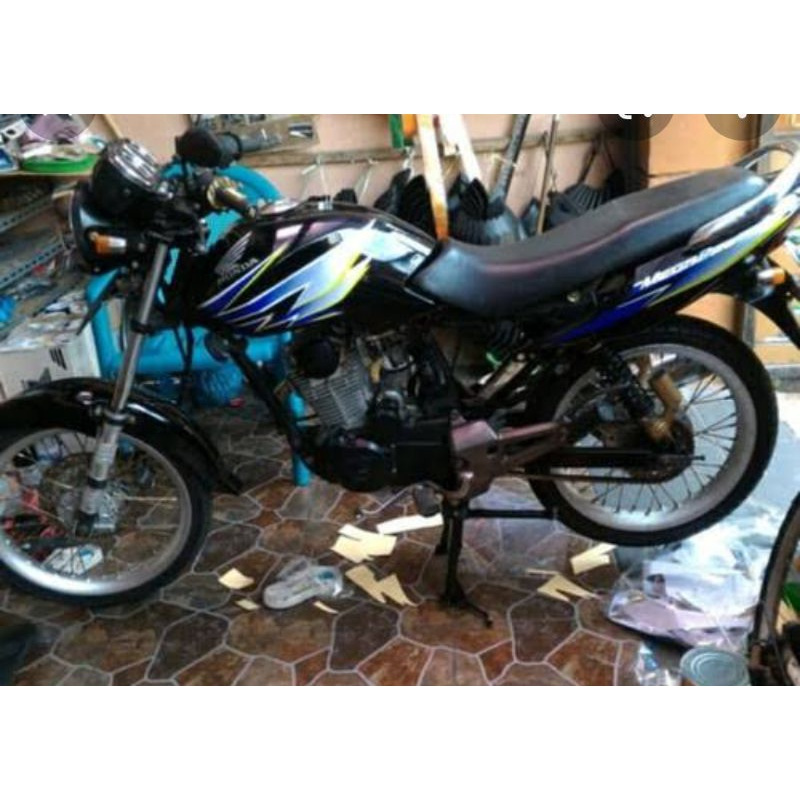 Jual striping stiker honda mega pro 2008 2009 biru primus list body ...