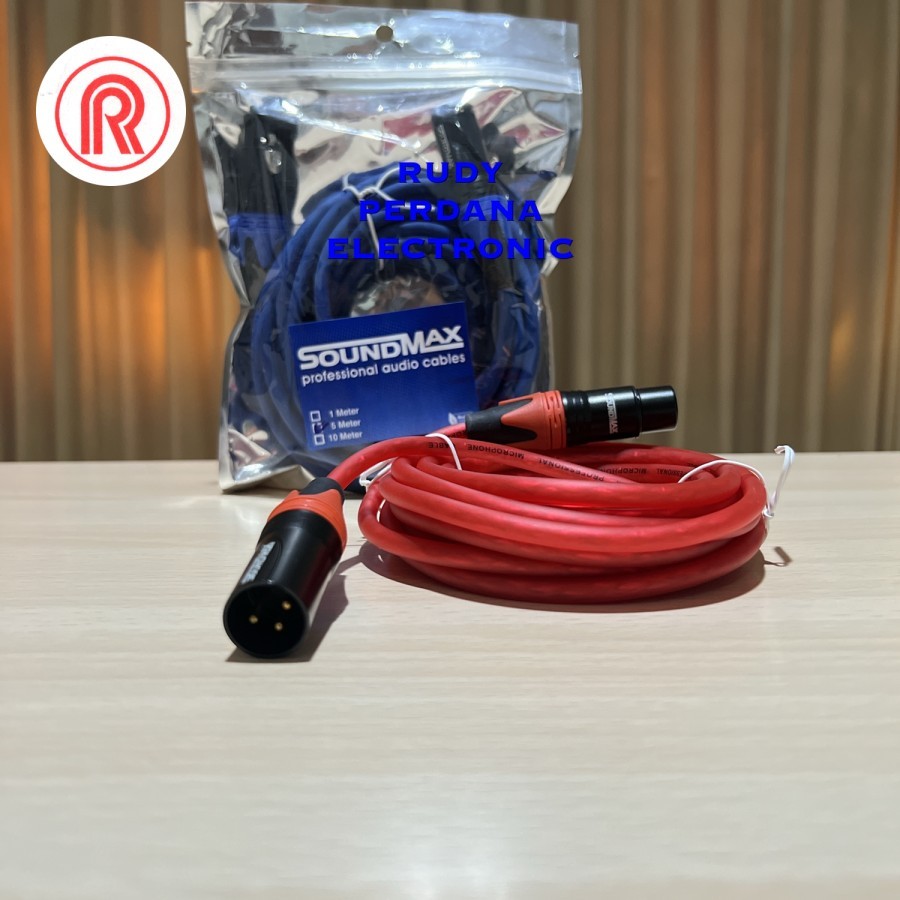 Jual KABEL MICROPHONE AUDIO JACK JEK SOCKET SOKET XLR CANON SOUNDMAX 5M ...