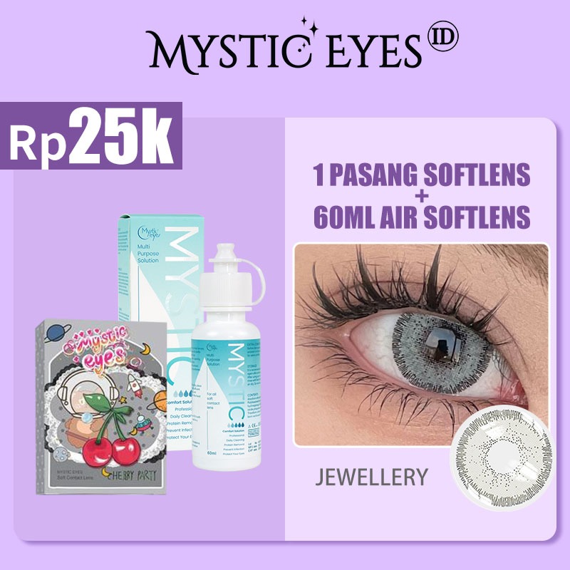 Jual 【buy 1get 1】1Pasang softlens+60ml air softlens mysticeyes softlens ...