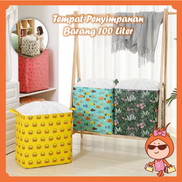 Jual Storage Box Besar 100 Liter Lipat/Keranjang Serbaguna | Shopee ...