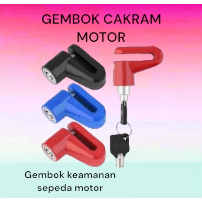 Jual Gembok cakram sepeda motor || perlindungan motor || gembok motor ...