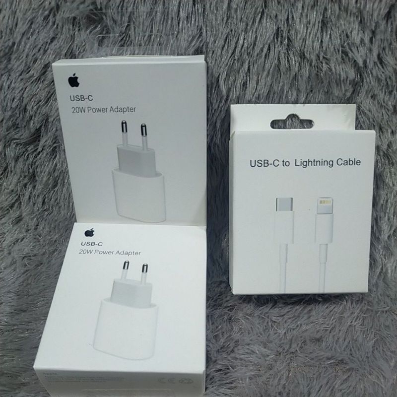 Jual Charger USB -C 20W Power Adapter to Lighting Cable Original ...