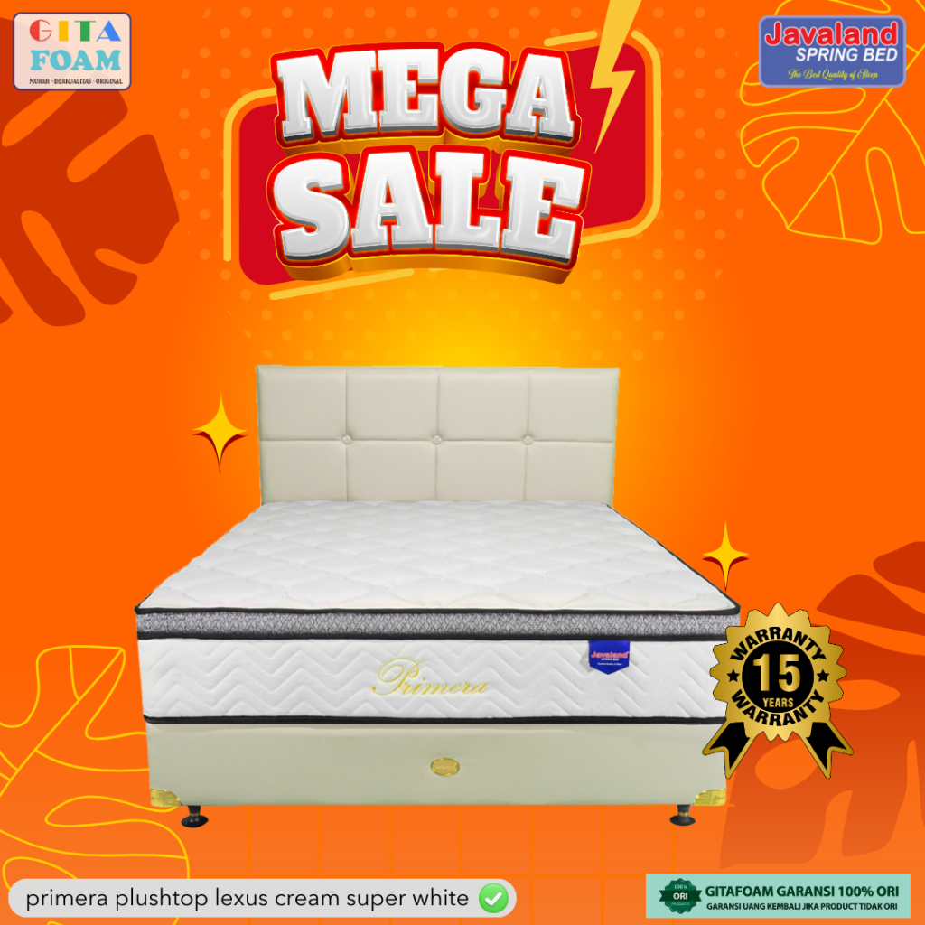 Jual TERMURAH SPRINGBED PRIMERA PLUSHTOP SUPER WHITE LEXUS ABU ...
