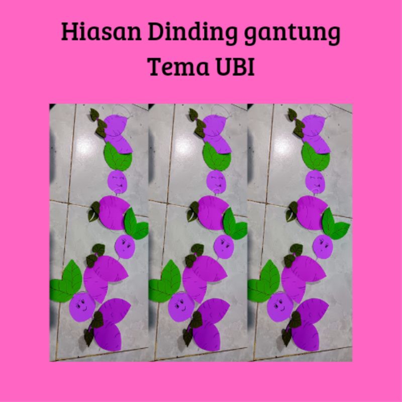 Jual Hiasan Dinding gantung kertas Tema Ubi ungu | Shopee Indonesia