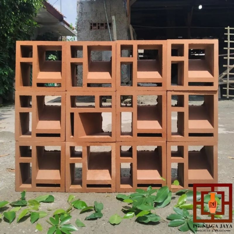 Jual roster beton merah, loster beton merah, roster minimalis merah ...