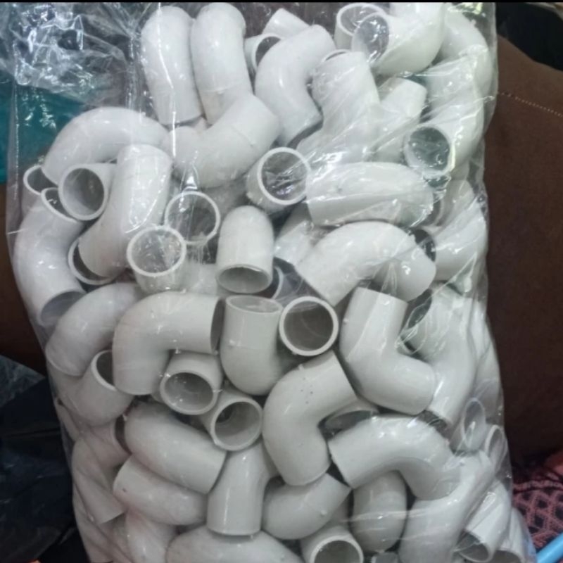 Jual Elbow pipa conduit listrik 20 mm warna putih / Elbow conduit ...