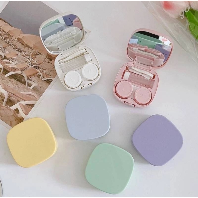 Jual TEMPAT SOFTLENS KOTAK WARNA PASTEL | Shopee Indonesia