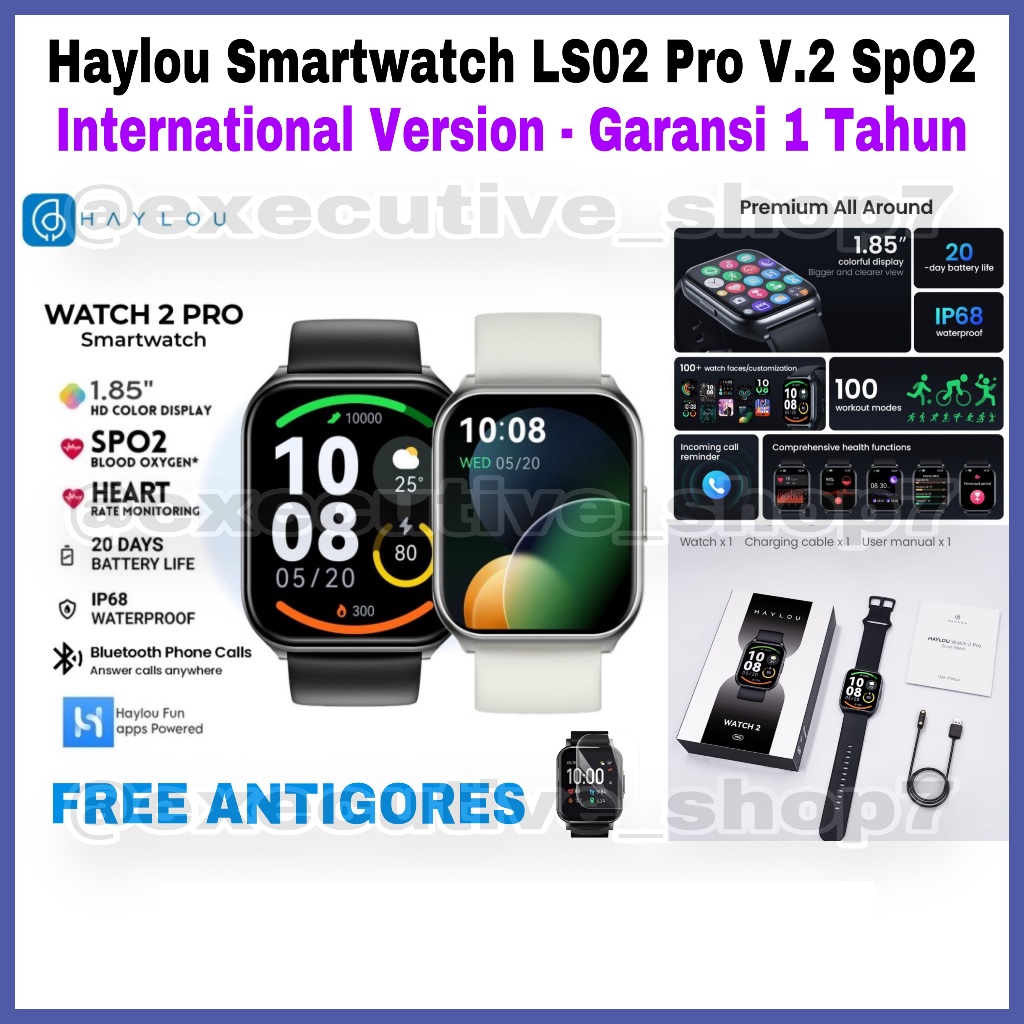 Jual Haylou Smartwatch LS02 Pro V.2 SpO2 - International Version ...