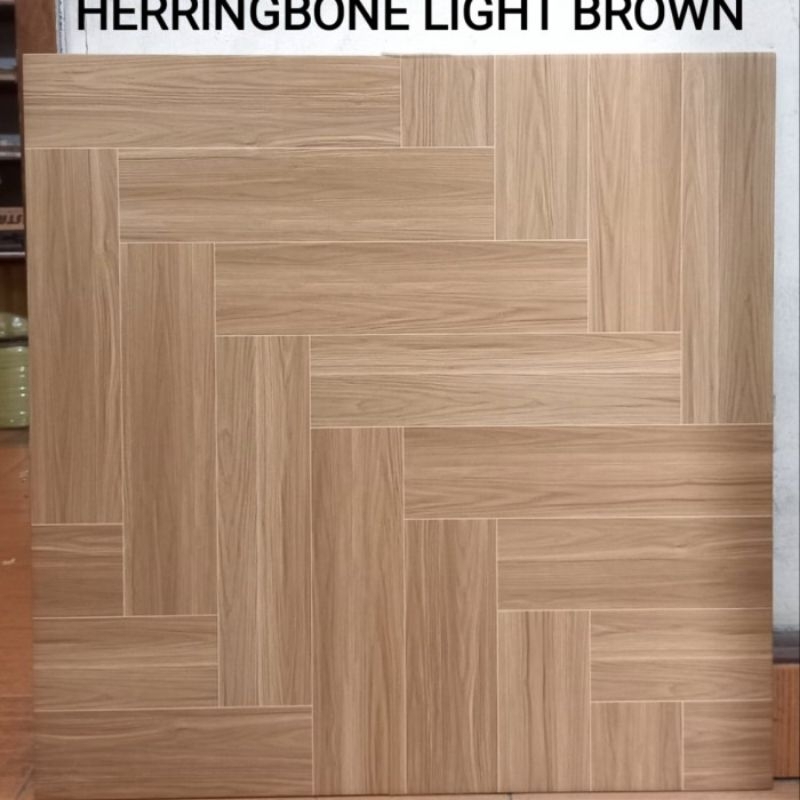 Jual Keramik 60x60 Matt Motif Kayu Heringbone Series By Mass | Shopee ...
