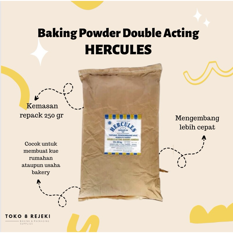 Jual Baking Powder Double Action Hercules 250 gr | Shopee Indonesia