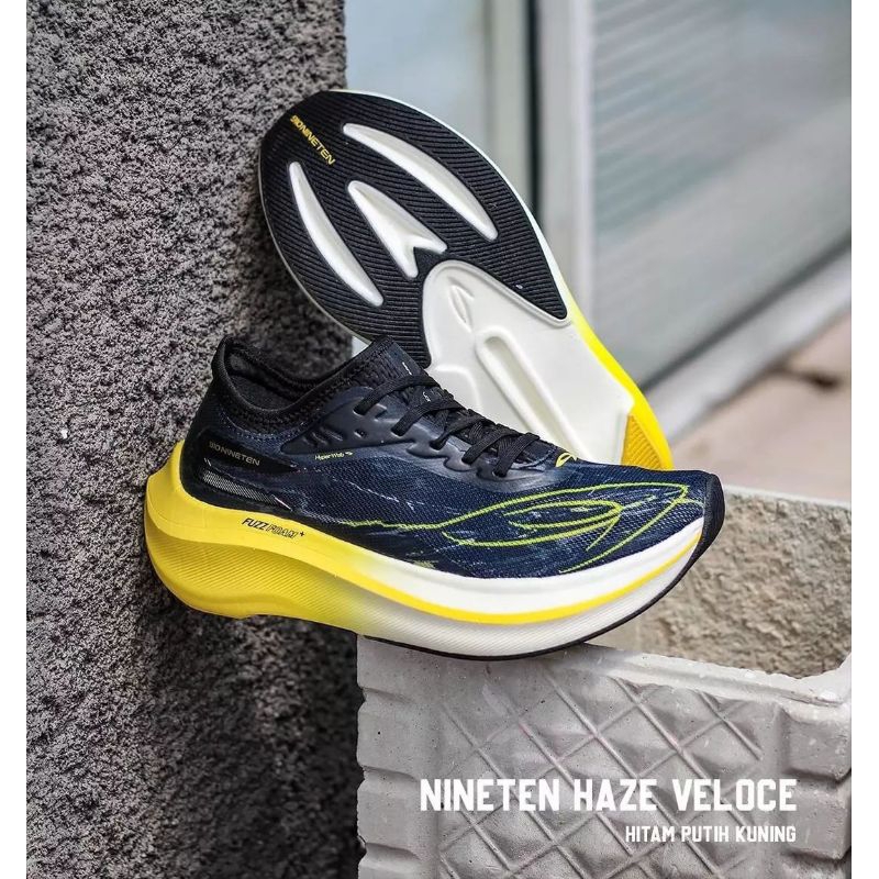 Jual Sepatu 910 NINETEN Original HAZE VELOCE - HITAM / PUTIH / KUNING ...